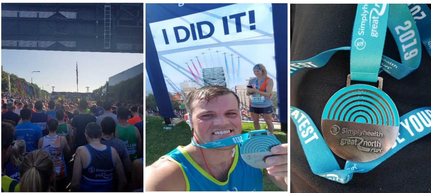 Gareth Roe completes Great North Run | AmcoGiffen