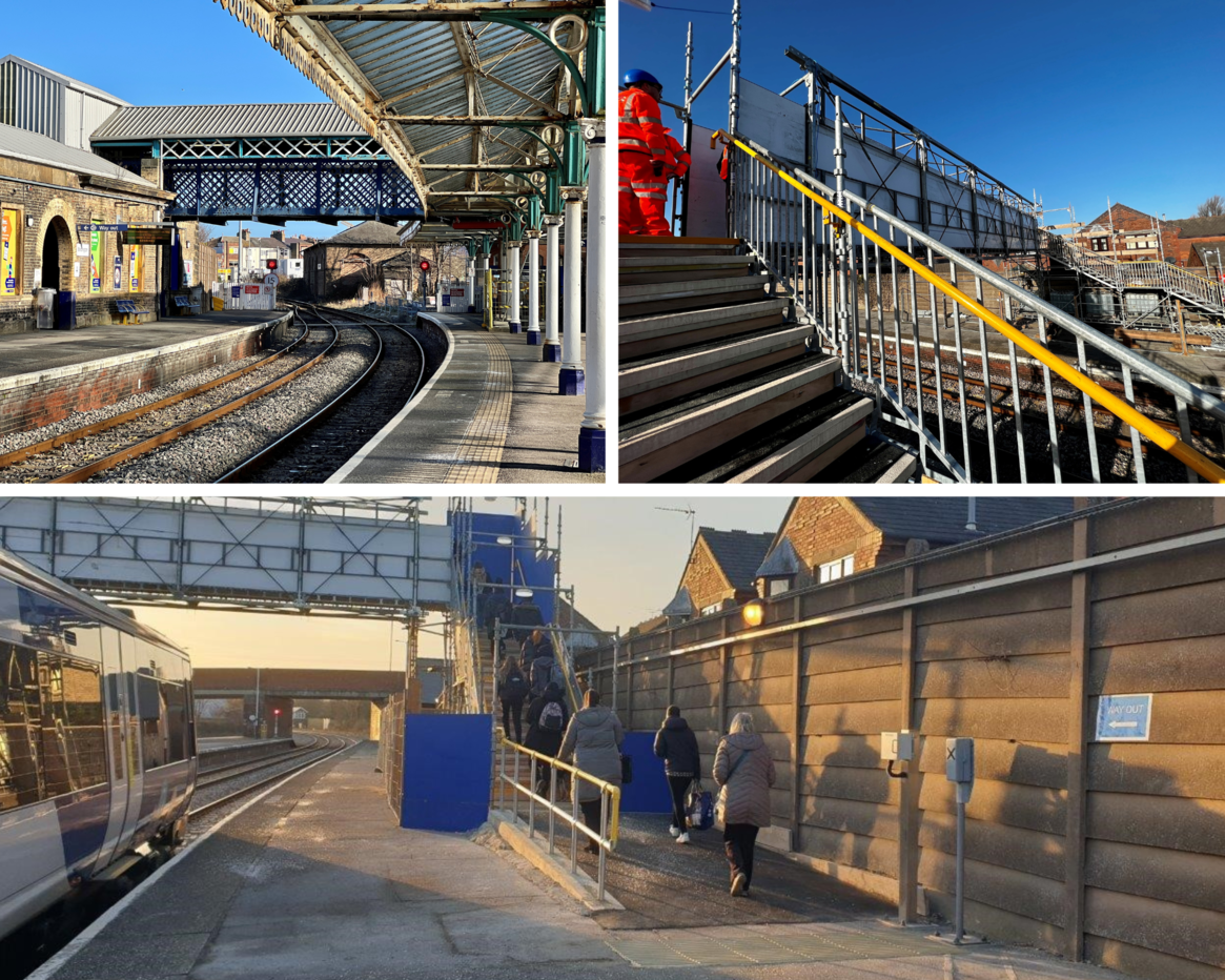 Temporary Footbridge Opened at Bridlington Station | AmcoGiffen