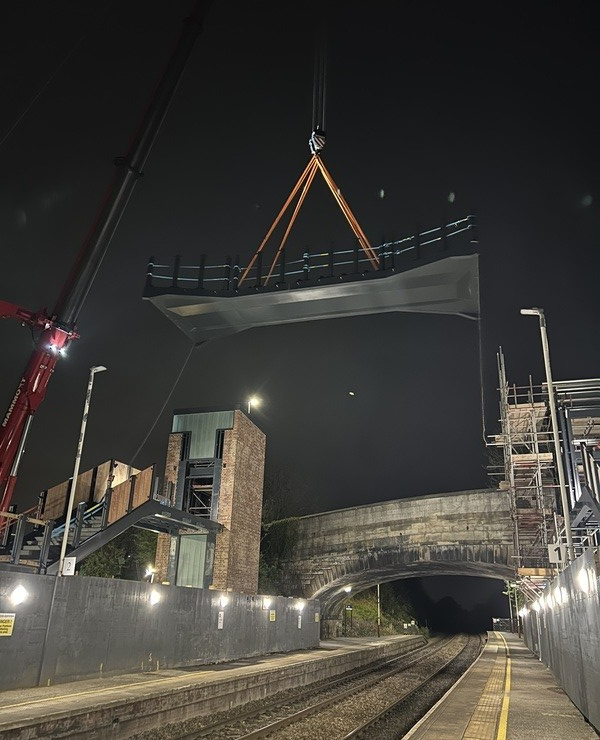Garforth's Beacon Style Footbridge Installed | AmcoGiffen